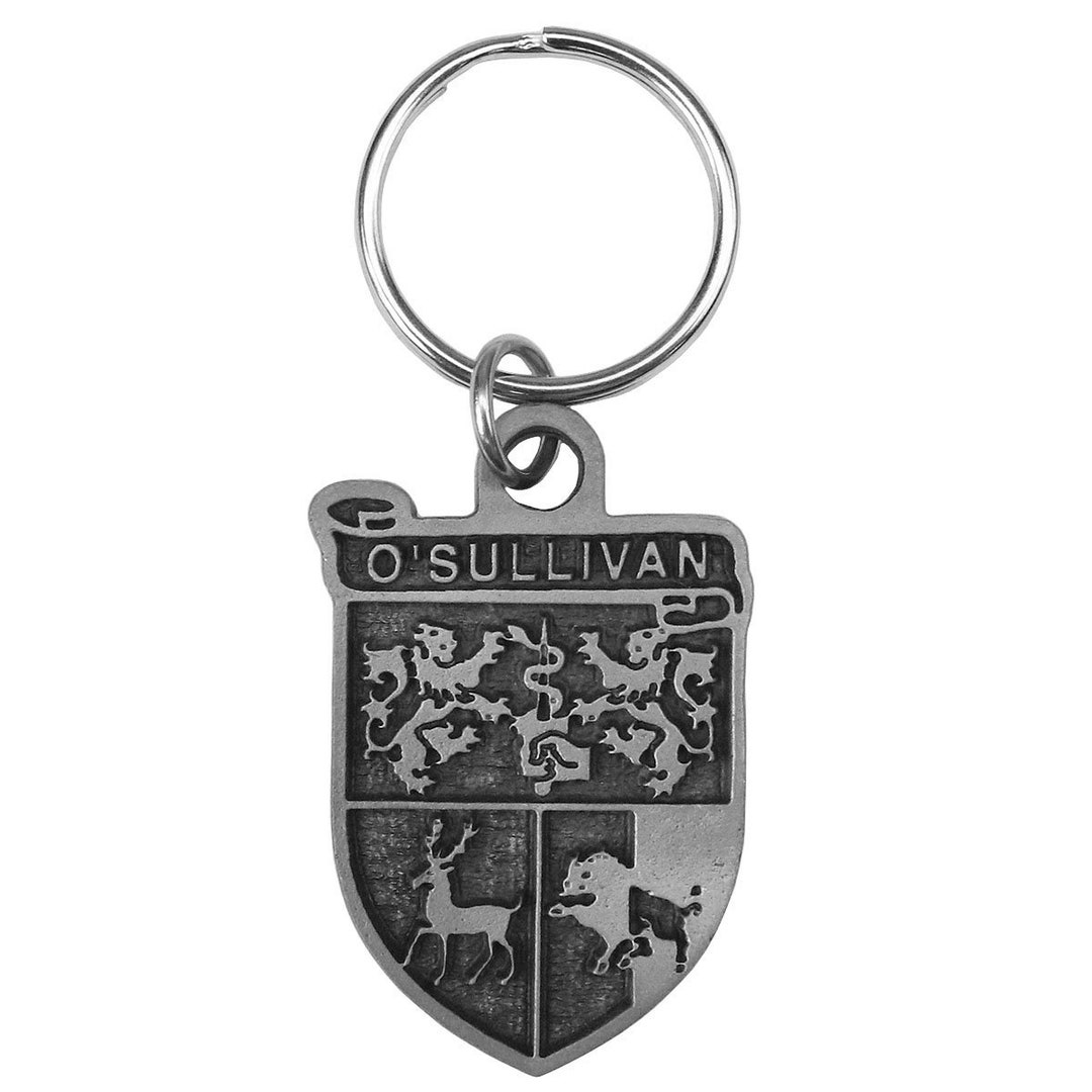 O'sullivan Irish Coat of Arms Pewter Key Chain - Etsy