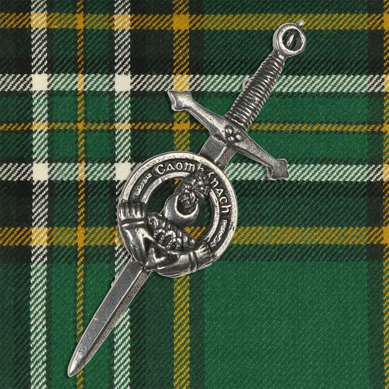 Kavanagh (caomhanach) Irish Family Crest Kilt Pin - Made in Scotland ...