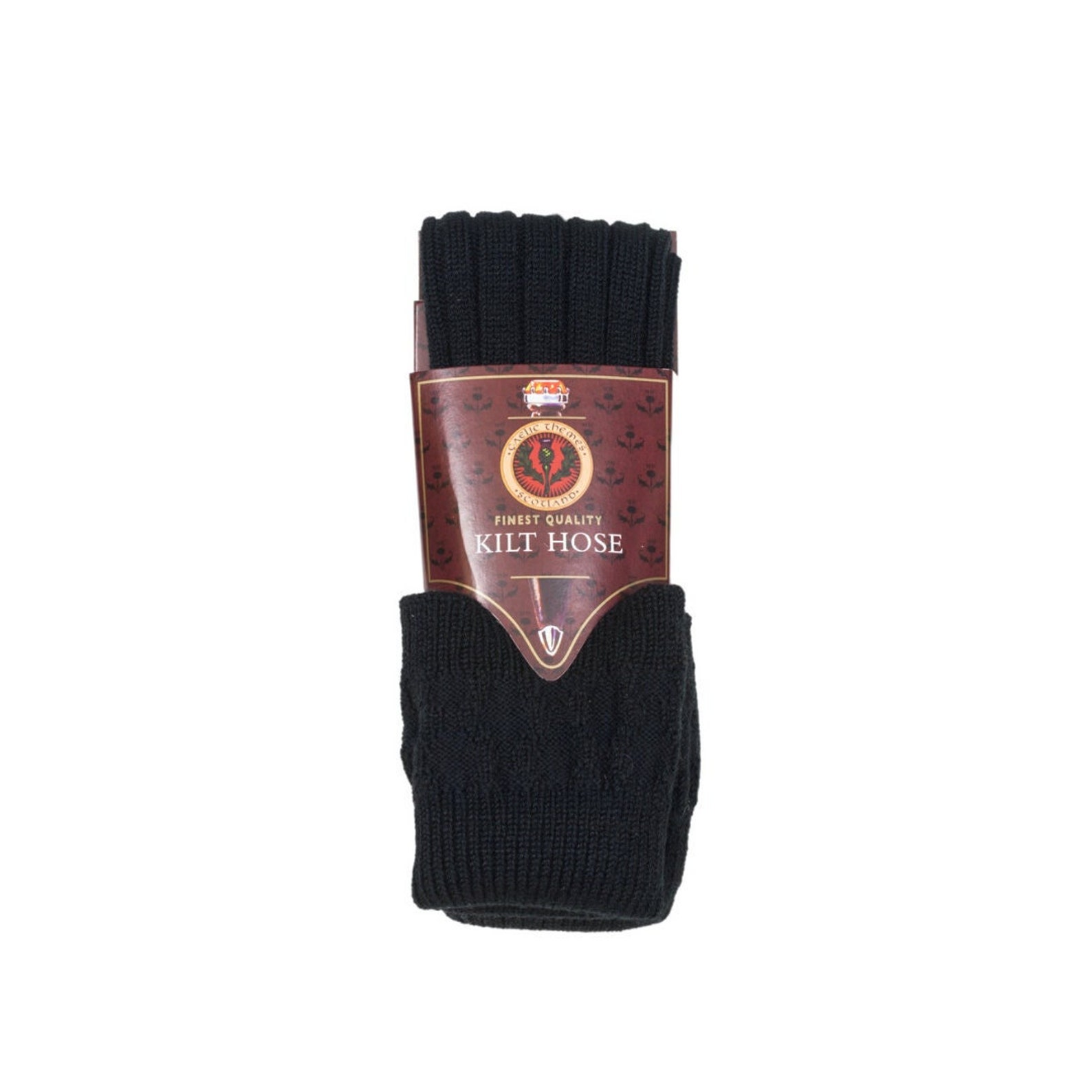 Wool Black Kilt Hose - Wool Blend - Made in Scotland - the Celtic Croft ...