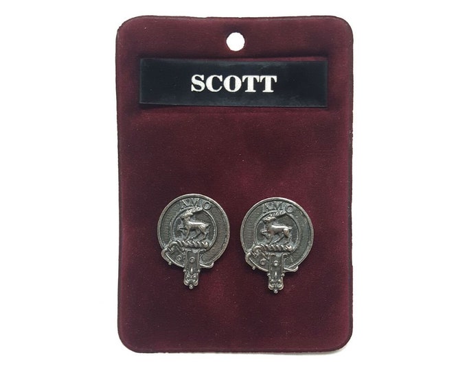 Scott Clan Cufflinks Made in Scotland Gaelic Themes | Etsy