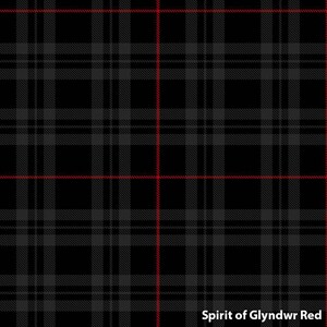 Spirit of Glyndwr Red Welsh Tartan Scarf - Medium Weight 14oz Premium ...