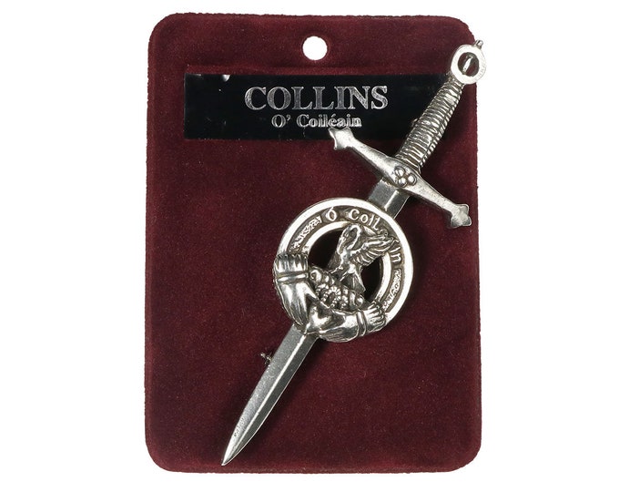 Collins o'coileain Irish Family Crest Kilt Pin Made in Scotland Coat of ...
