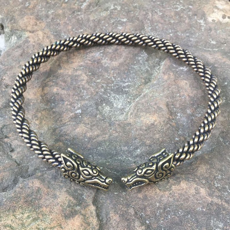 Celtic Wolf Neck Torc Celtic Braided Necklace Made in the - Etsy