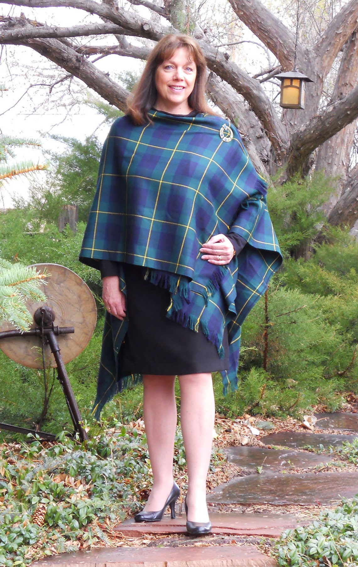Scottish Plaid Wrap/ruana - Light Weight Scottish Wool - Etsy