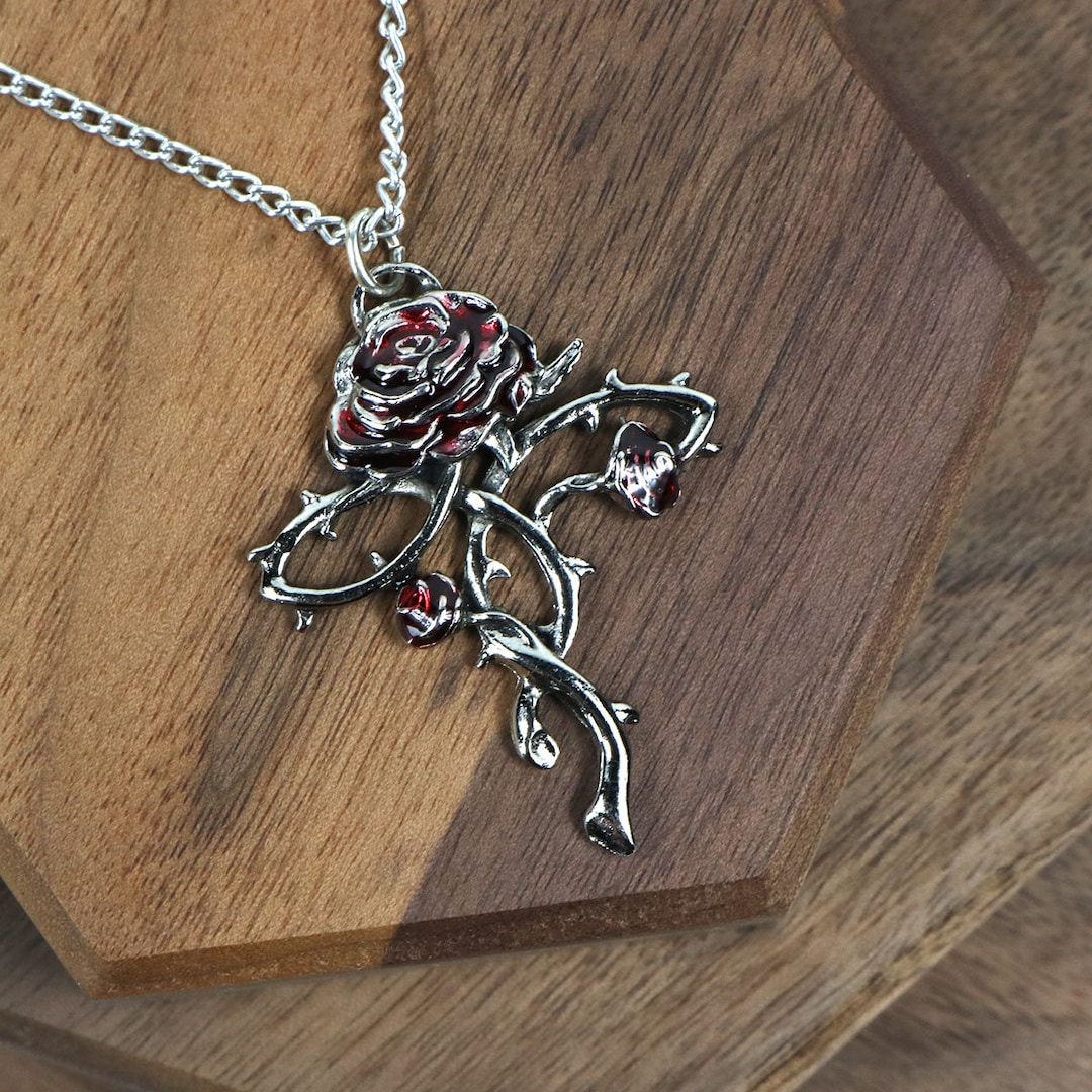 Rosycroix Rose Cross Necklace - Etsy