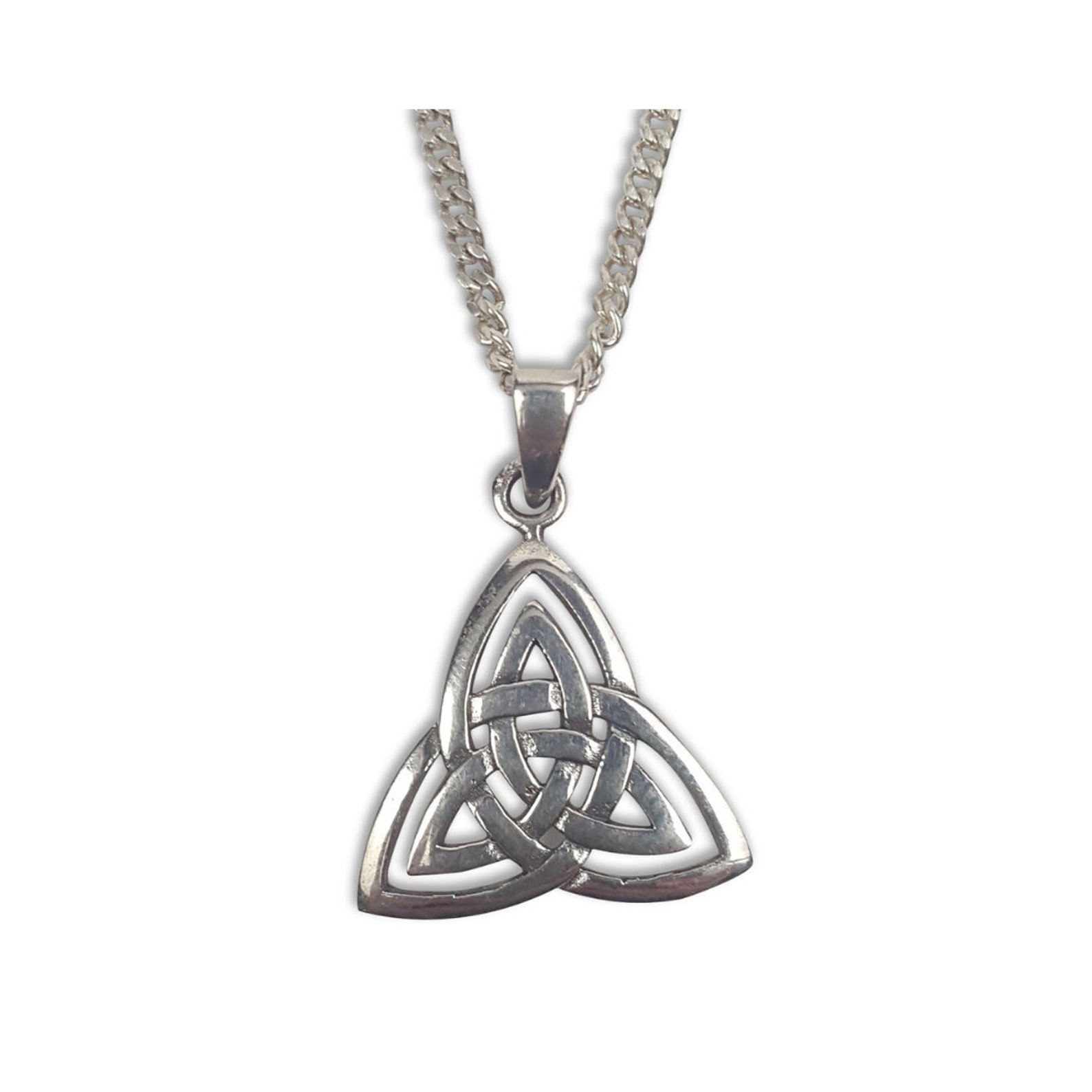 Trinity Knot Necklace - Triquetra - Trefoil Knot Pendant - Celtic Knot ...