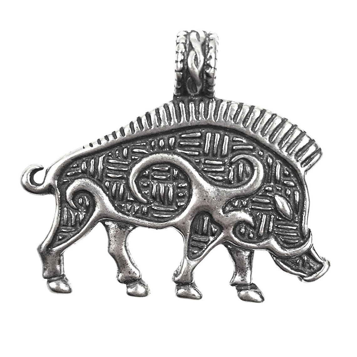 Celtic Boar Pendant Bronze or Sterling Silver Handcrafted - Etsy