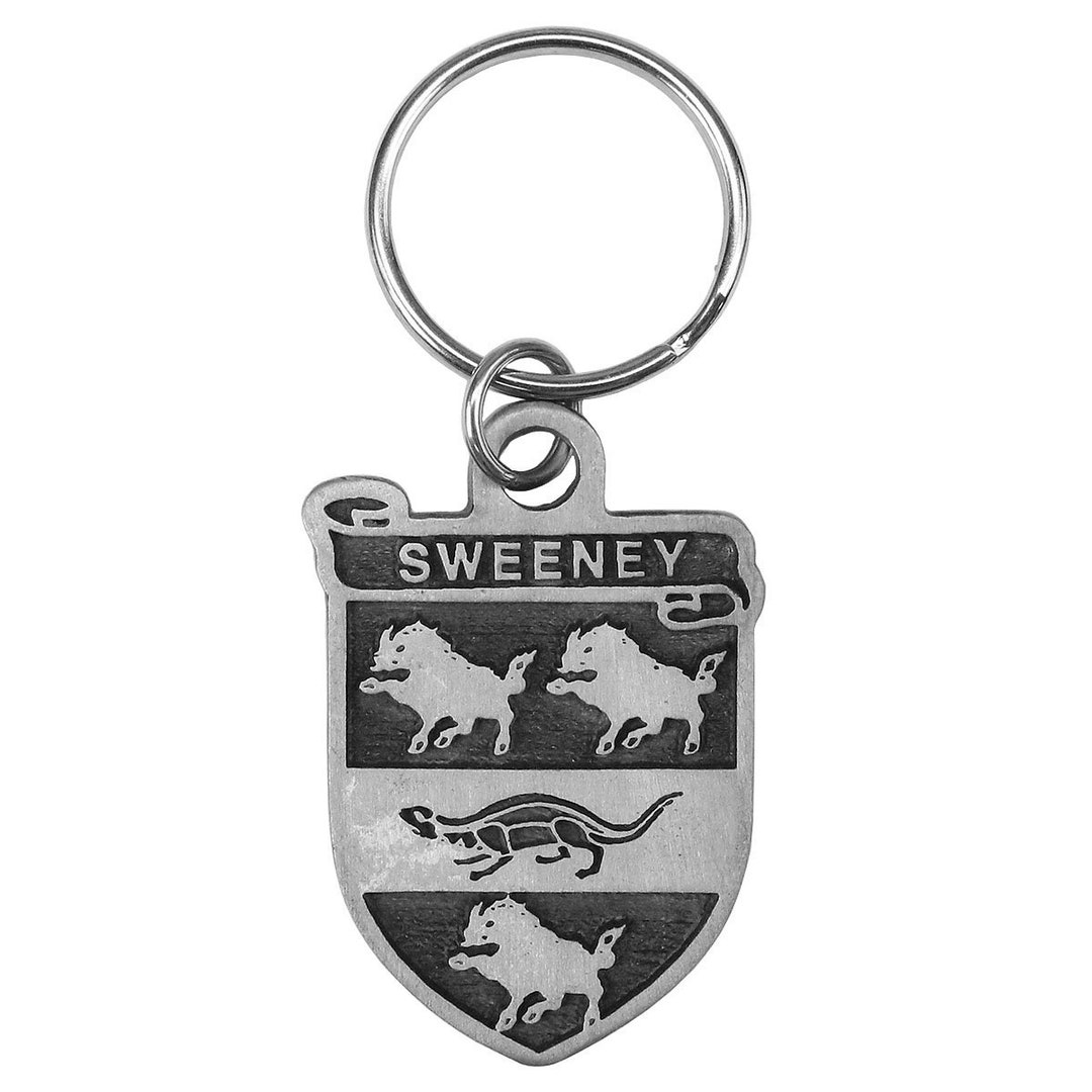 Sweeney Irish Coat of Arms Pewter Key Chain - Etsy