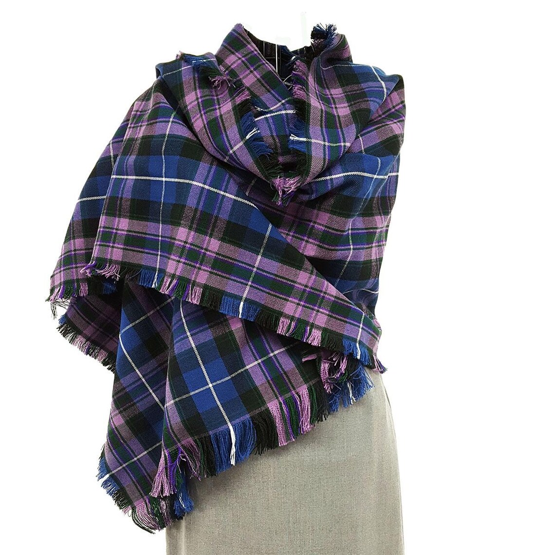 Tartan Scottish Stole - M-Y Tartans - Homespun Wool Blend - Etsy