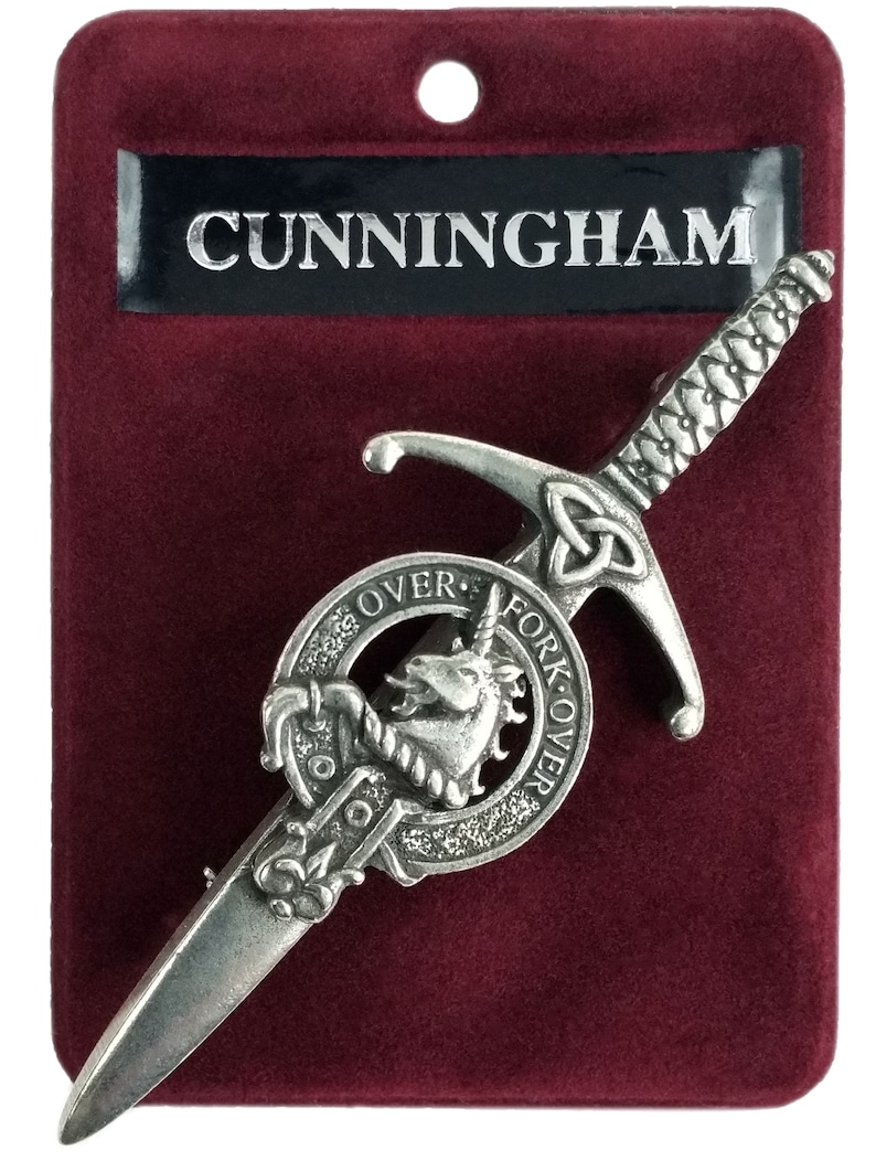 Cunningham Clan Crest Kilt Pin Gaelic Themes Kilt Pin Over - Etsy