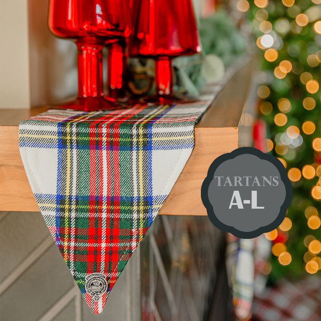 Tartan Mantle Runner- A-L Tartans - Homespun Wool Blend - Etsy
