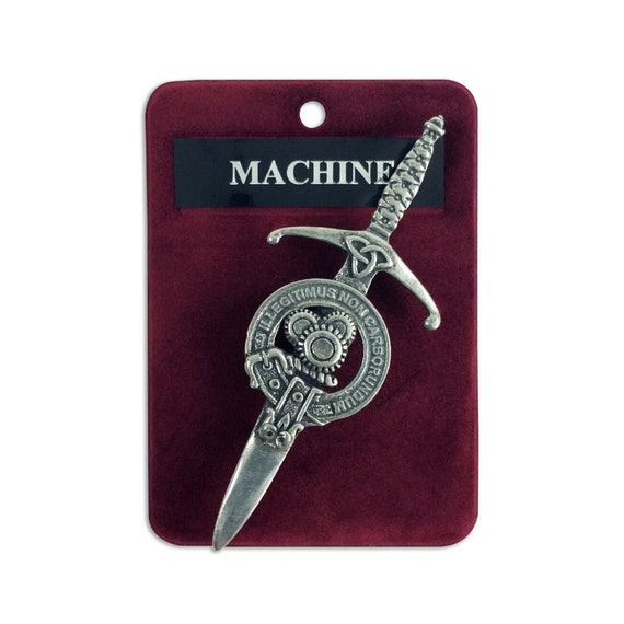 Machine Gears Clan Crest Kilt Pin Steampunk Gaelic Themes | Etsy