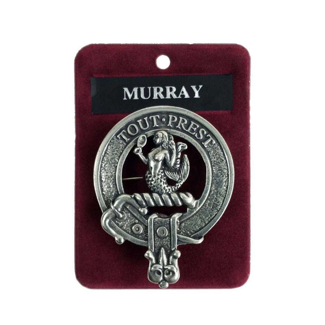 Murray Cap Badge - Pewter Clan Crest Badge - Gaelic Themes Cap Badge or ...