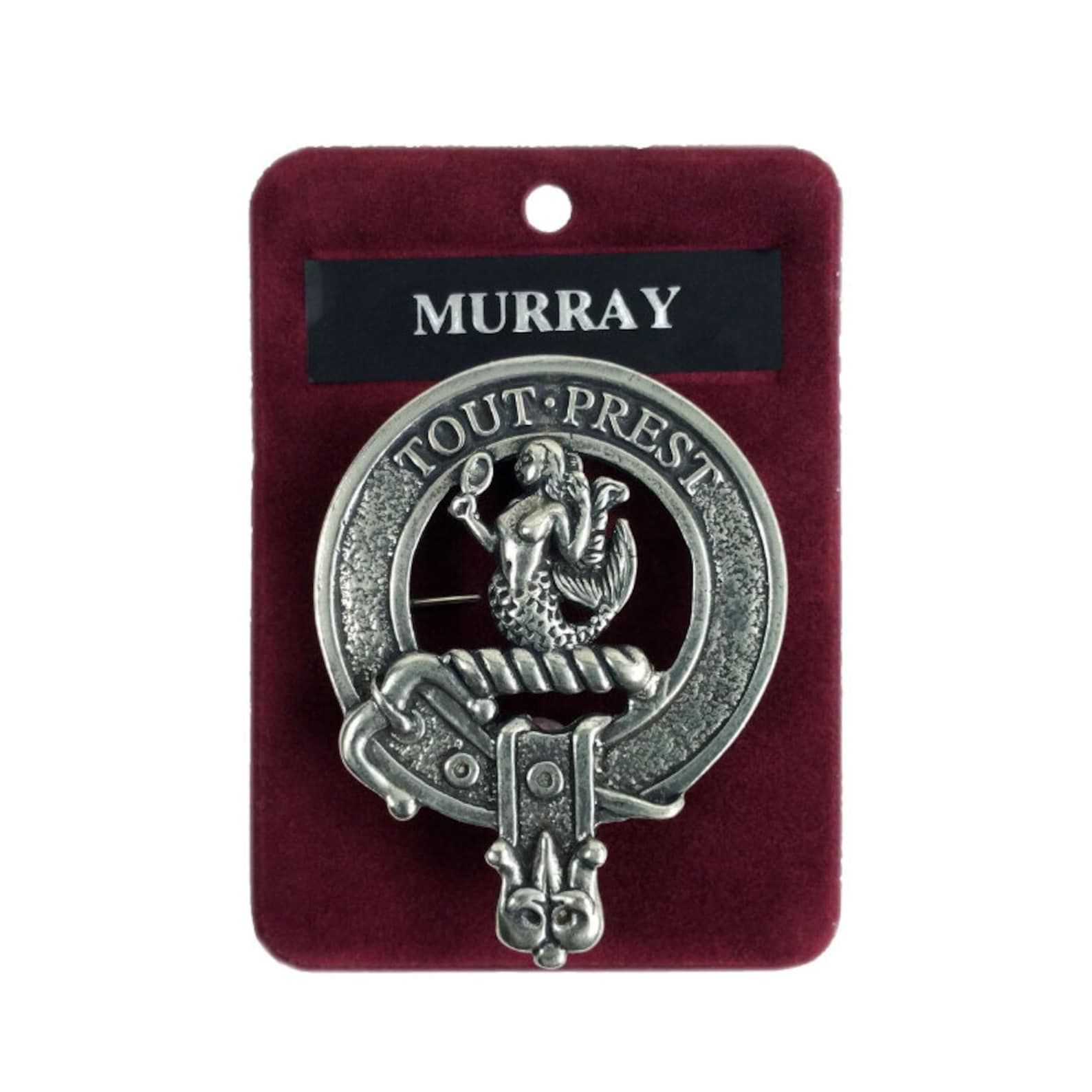 Murray Cap Badge - Pewter Clan Crest Badge - Gaelic Themes Cap Badge or ...