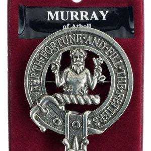 Murray of Atholl Cap Badge - Pewter Clan Crest Badge - Gaelic Themes ...