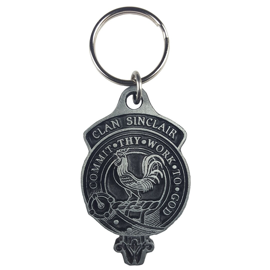 Sinclair Clan Crest Solid Pewter Key Chain - Scottish Clan - Etsy