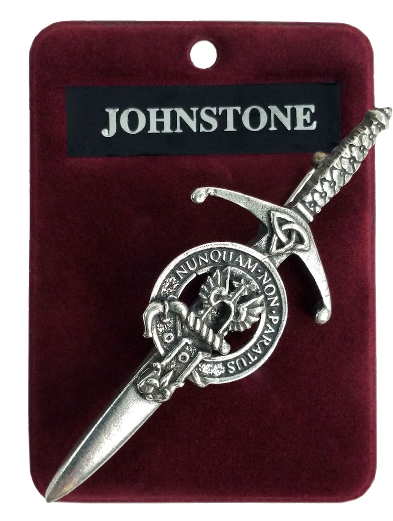 Johnstone Clan Crest Kilt Pin - Gaelic Themes Kilt Pin - Nunquam Non ...