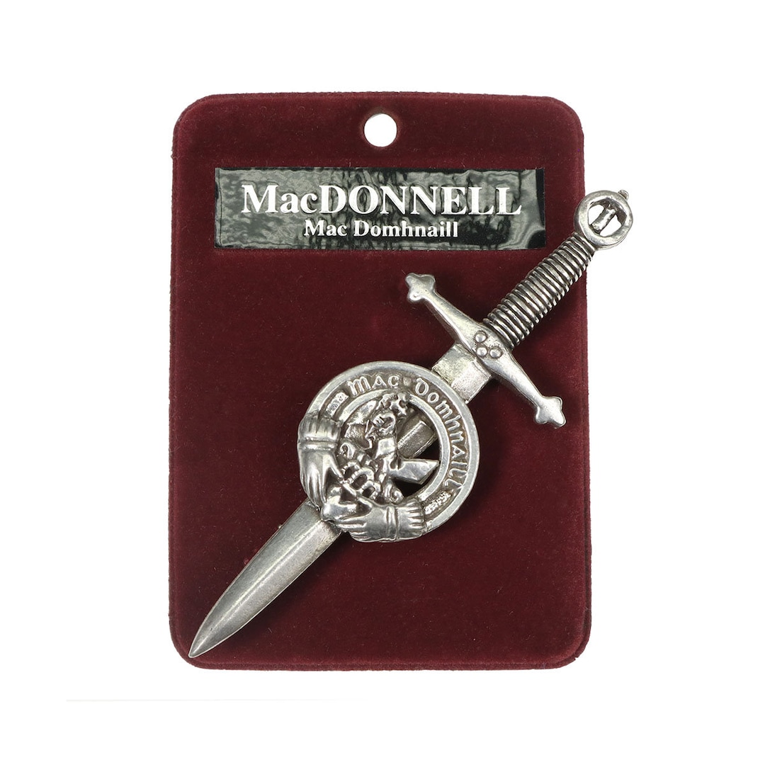 Mcdonnell (mcdomhnaill) Irish Family Crest Kilt Pin - Made in Scotland ...