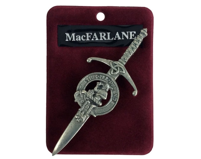 Macfarlane Clan Crest Kilt Pin Gaelic Themes Kilt Pin This I'll Defend ...