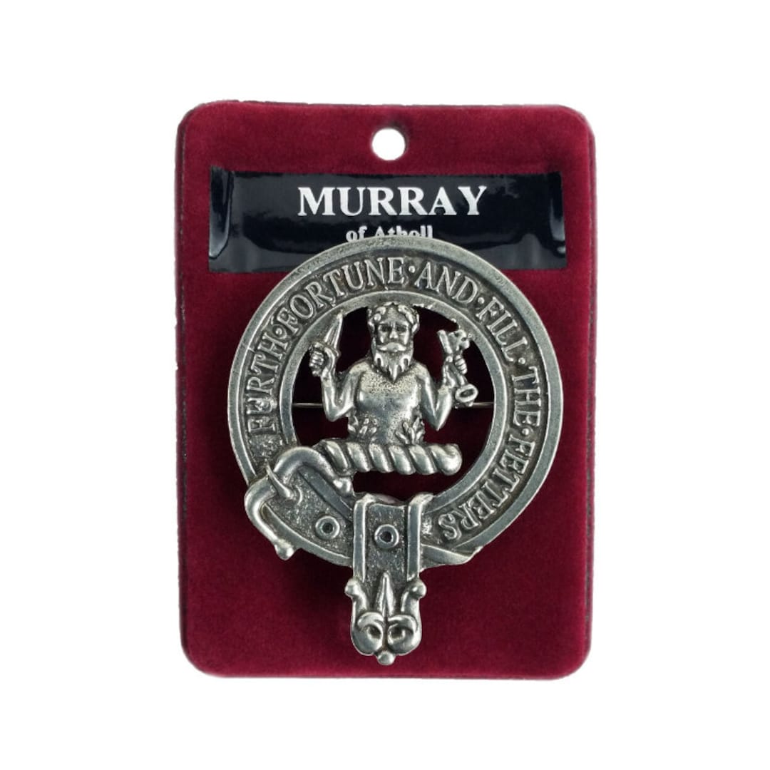 Murray of Atholl Cap Badge - Pewter Clan Crest Badge - Gaelic Themes ...