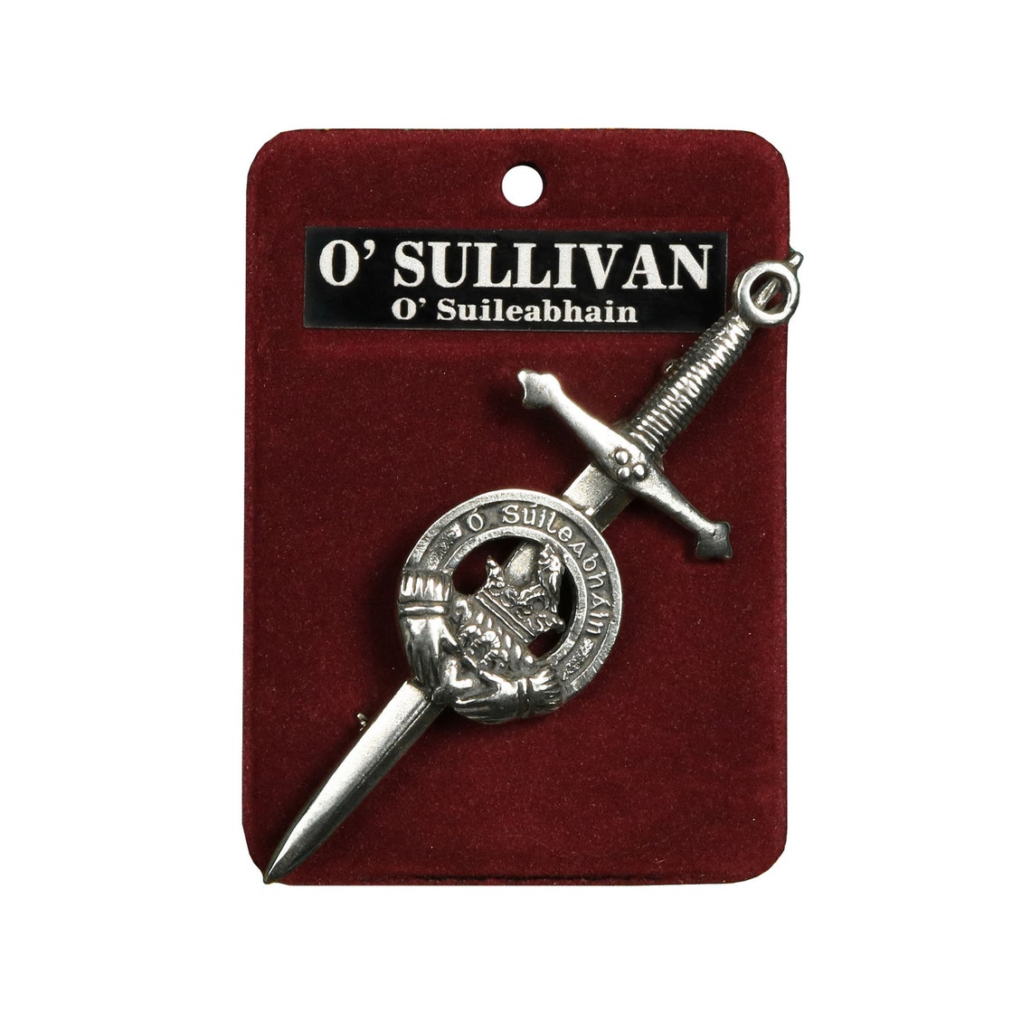 O'sullivan (o'suileabhain) Irish Family Crest Kilt Pin - Made in ...