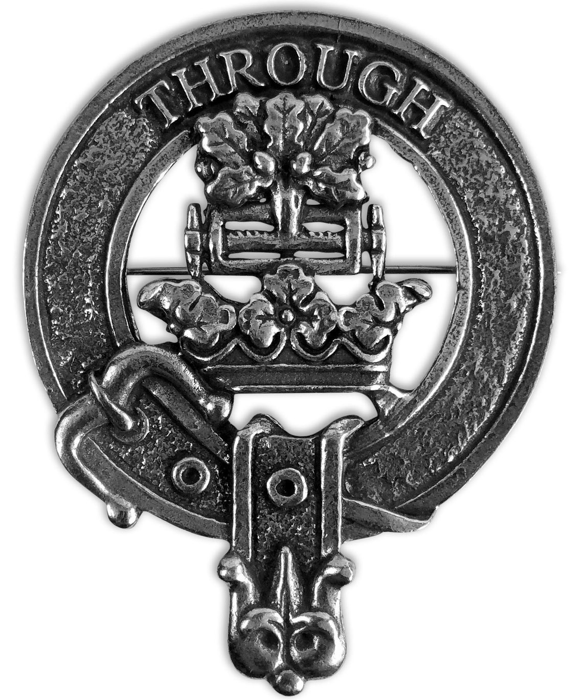 Hamilton Cap Badge - Pewter Clan Crest Badge - Gaelic Themes Cap Badge ...