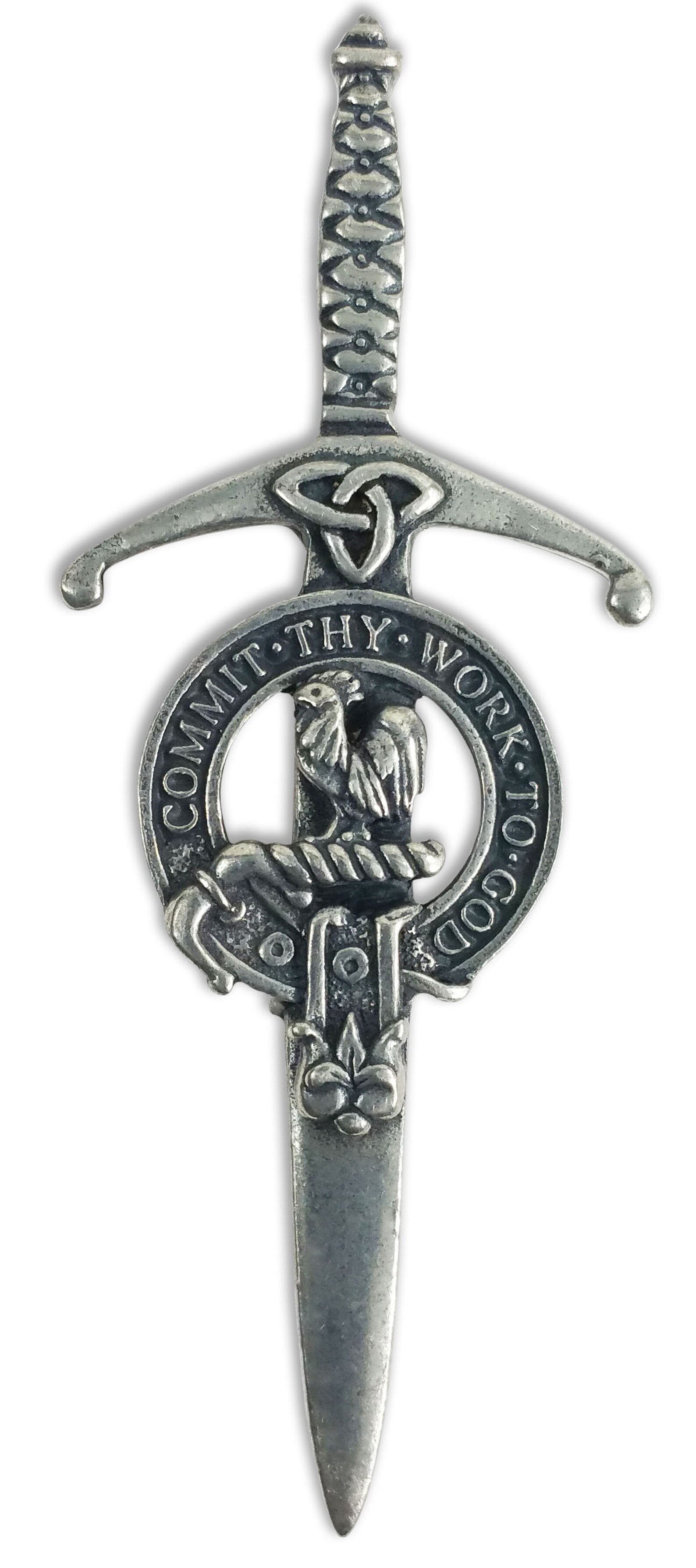 Sinclair Clan Crest Kilt Pin - Gaelic Themes Kilt Pin - Commit Thy Work ...