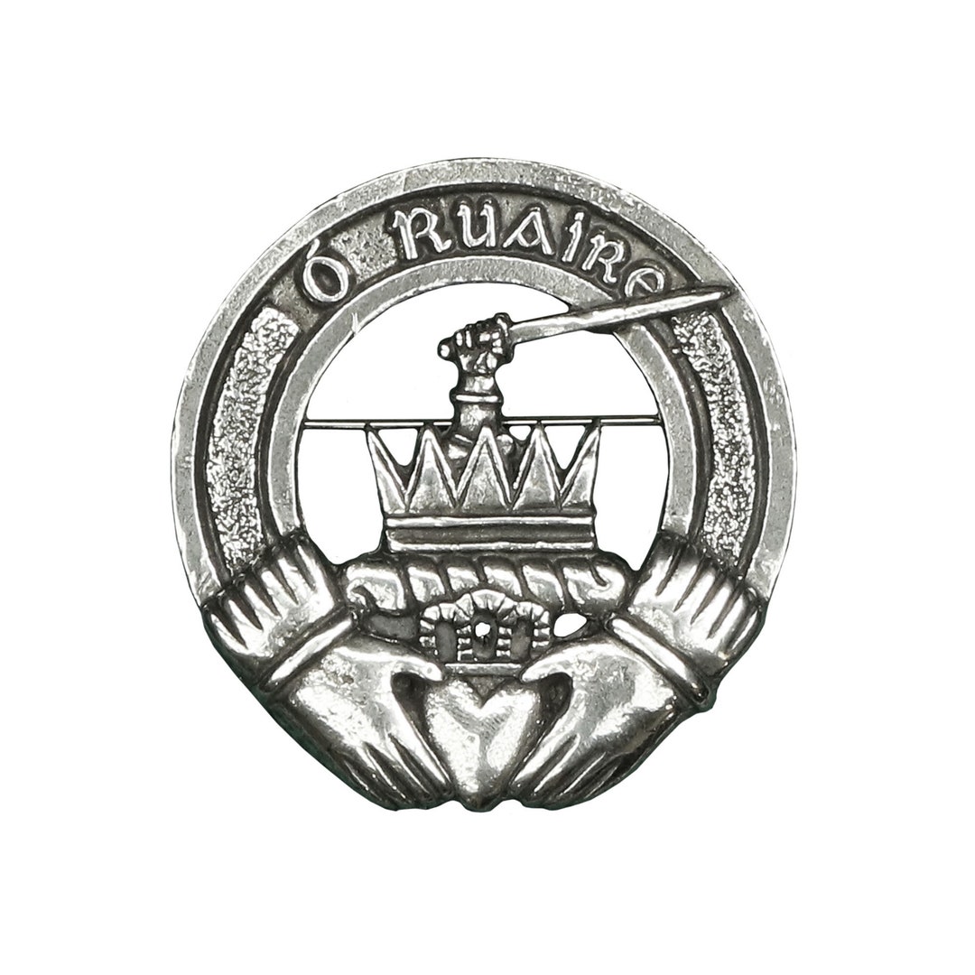 O'rourke (o'ruairc) Irish Family Crest Cap Badge/brooch - Made in ...