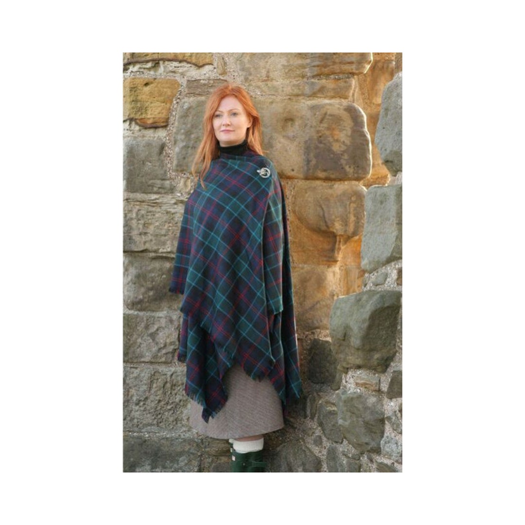 Scottish Plaid Shawl - Tartan Ruana - Made in the USA From Medium ...