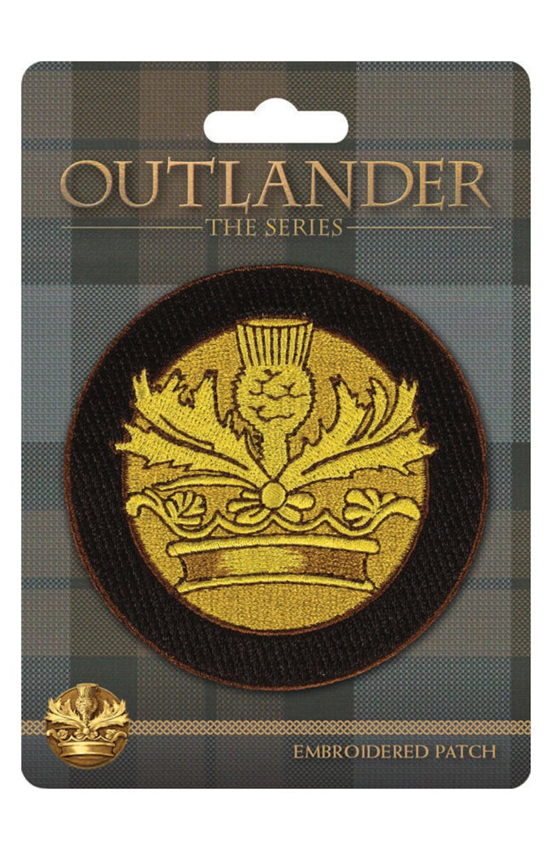 OUTLANDER Crown & Thistle Embroidered Patch Official - Etsy