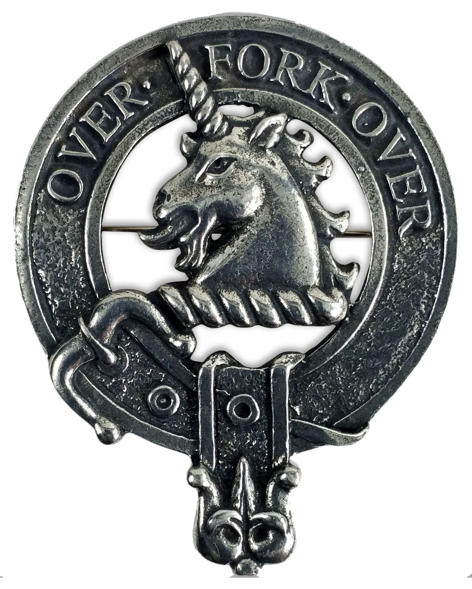 Cunningham Cap Badge - Pewter Clan Crest Badge - Gaelic Themes Cap ...