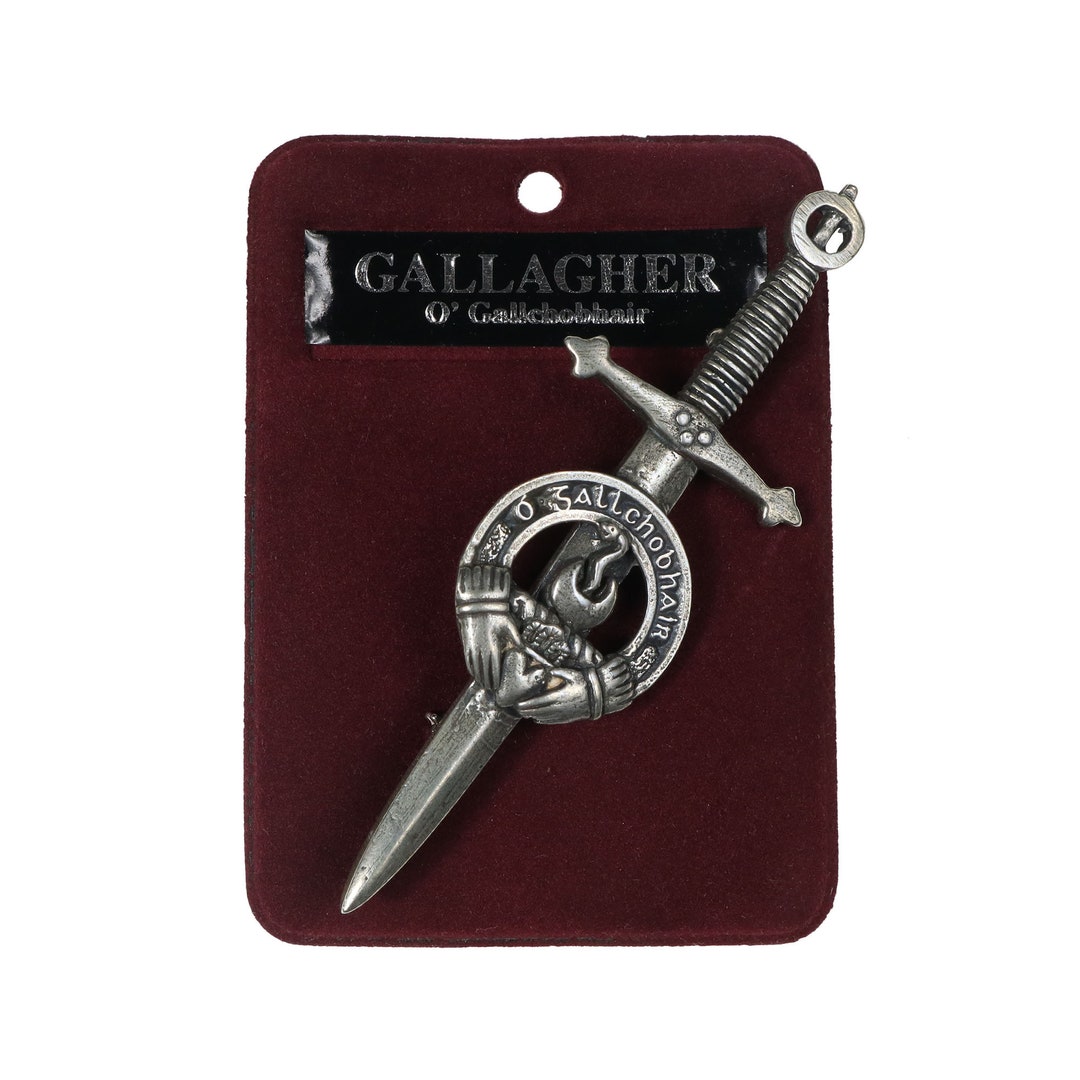 Gallagher (o'gallchobhair) Irish Family Crest Kilt Pin - Made in ...