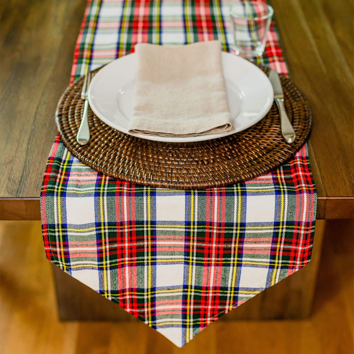 Tartan Table Runner - Poly/viscose Blend - Reversible Tartan - Made in ...