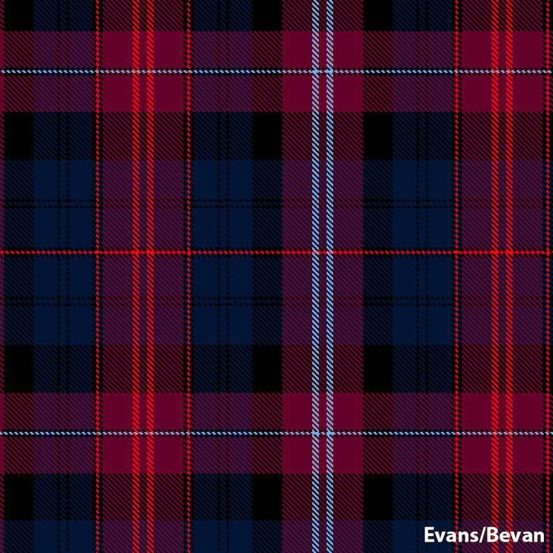 Evans/bevan Welsh Tartan Serape - Medium Weight 14oz Premium Wool ...