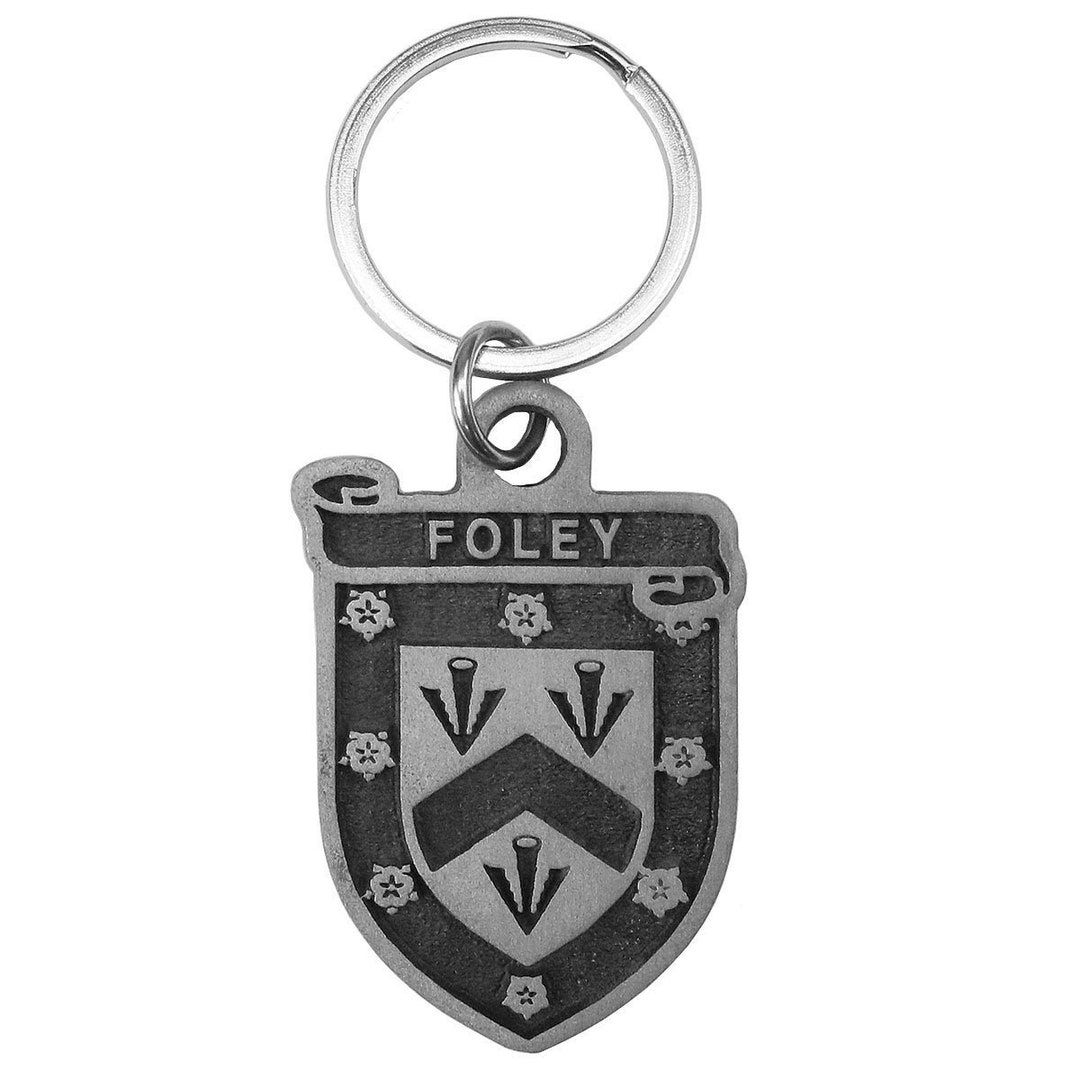 Foley Irish Coat of Arms Pewter Key Chain - Etsy