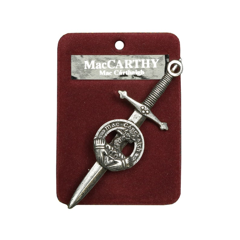 Mccarthy (mccarthaigh) Irish Family Crest Kilt Pin - Made in Scotland ...