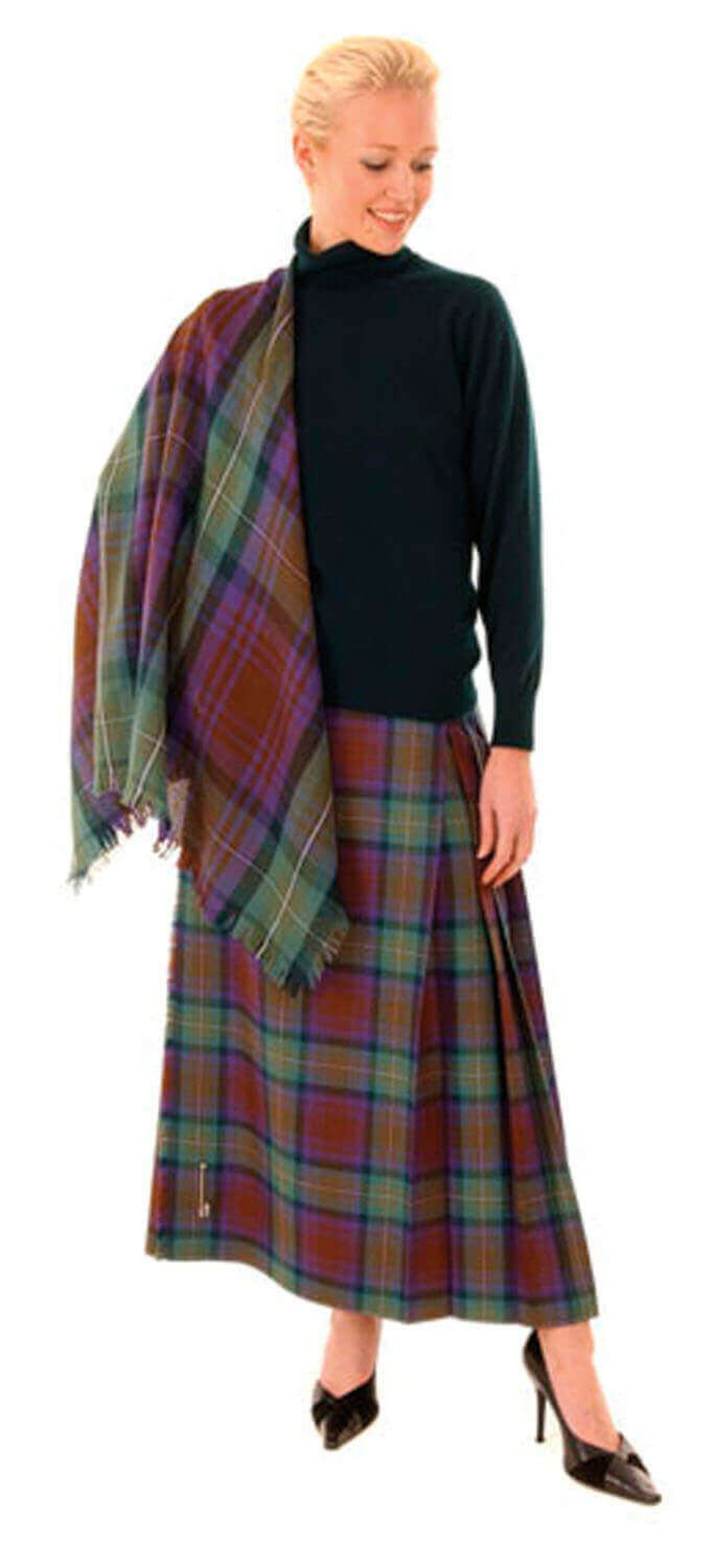Scottish Tartan Shawl - Light Weight Premium Wool - Woven and Made in ...