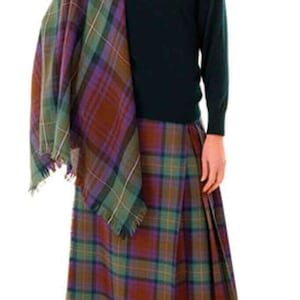 Scottish Tartan Shawl - Light Weight Premium Wool - Woven and Made in ...