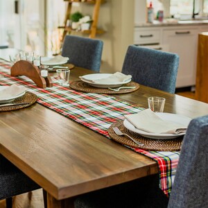Tartan Table Runner - Poly/viscose Blend - Reversible Tartan - Made in ...