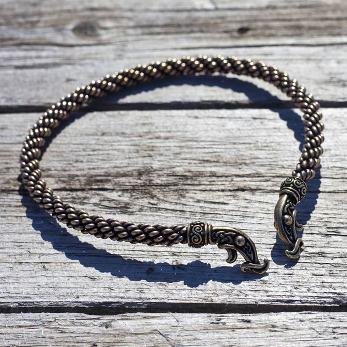 Viking Dragon Neck Torc Heavy Braid 10mm Celtic Braided | Etsy