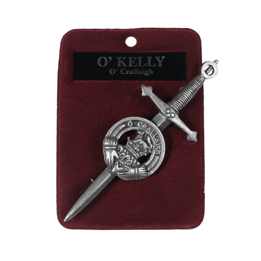 O'kelly (o'ceallaigh) Irish Family Crest Kilt Pin - Made in Scotland ...