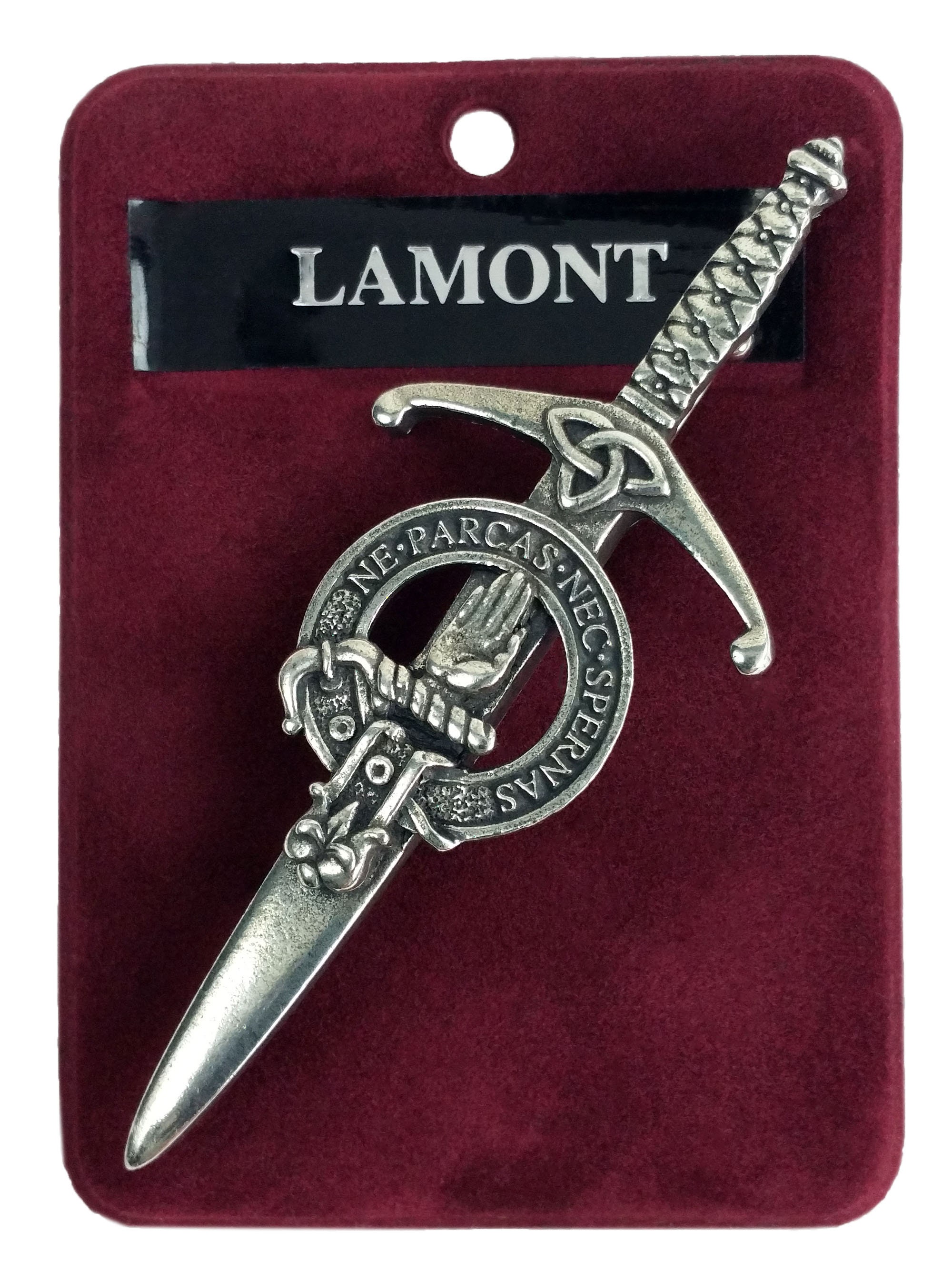 Lamont Clan Crest Kilt Pin - Gaelic Themes Kilt Pin - Ne Parcas Nec ...