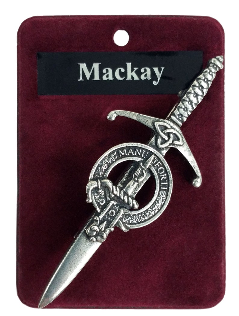 Mackay Clan Crest Kilt Pin - Gaelic Themes Kilt Pin - Manu Forti - Etsy