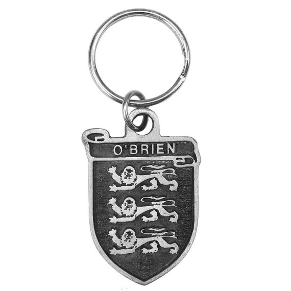 O'brien Irish Coat of Arms Pewter Key Chain | Etsy