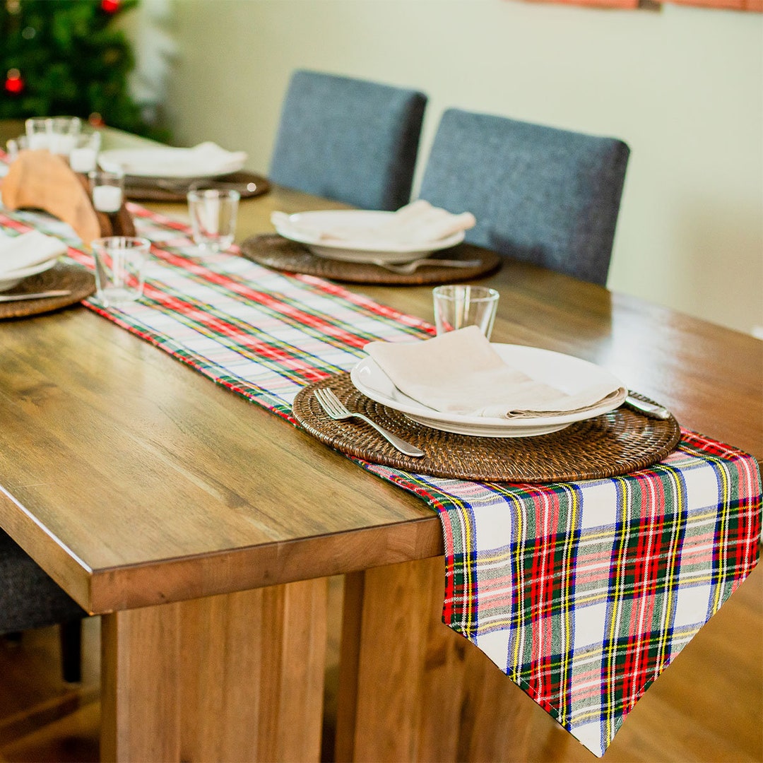 Tartan Table Runner - Poly/viscose Blend - Reversible Tartan - Made in ...