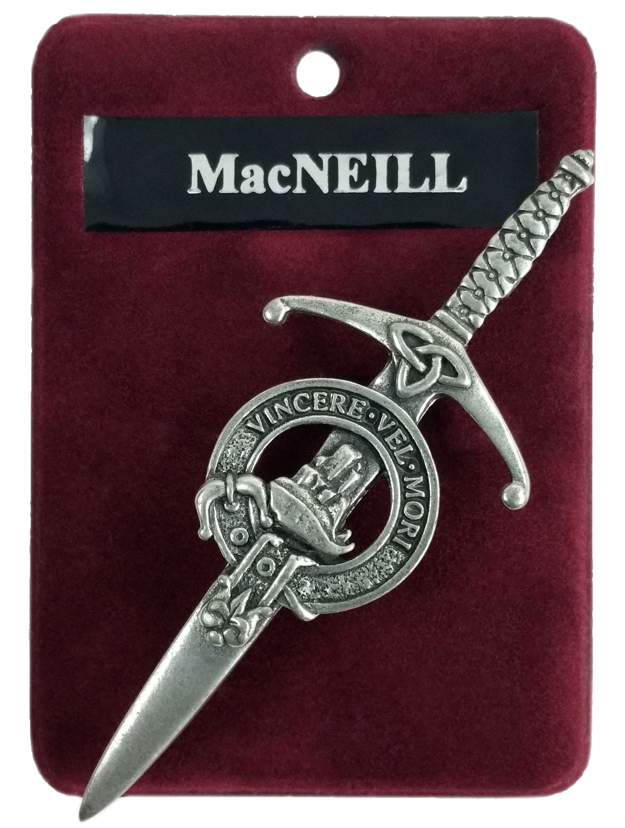 Macneill Clan Crest Kilt Pin - Gaelic Themes Kilt Pin - Vincere Vel ...