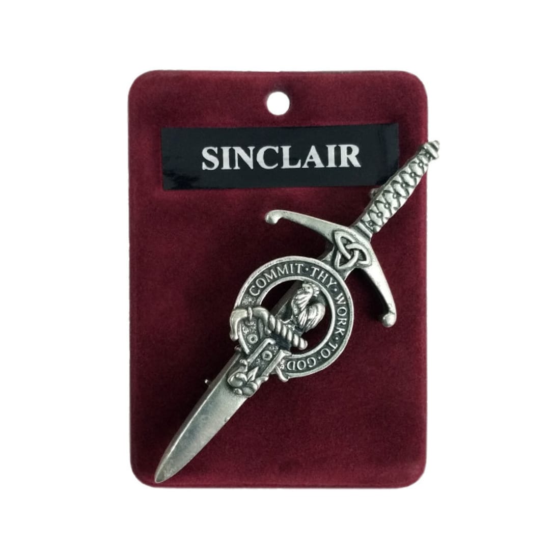 Sinclair Clan Crest Kilt Pin - Gaelic Themes Kilt Pin - Commit Thy Work ...