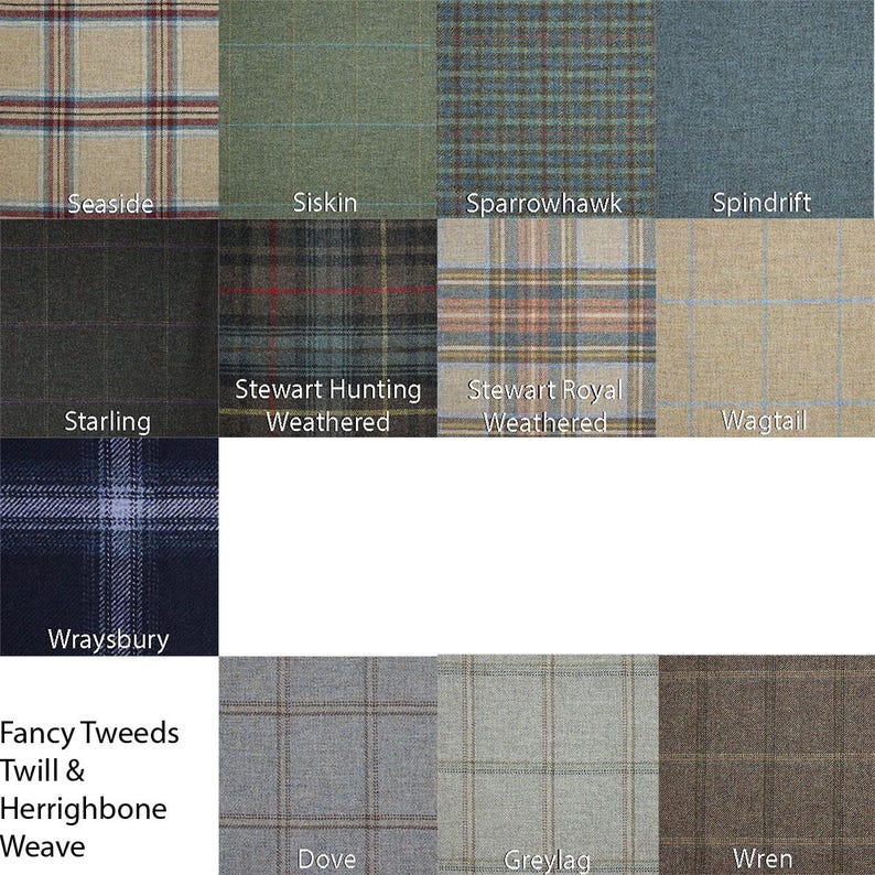 Twill Tweed Fabric - Upholstery - Kilts - Clothing - Etsy