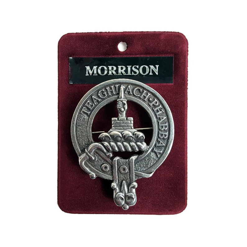 Morrison Cap Badge Pewter Clan Crest Badge Gaelic Themes - Etsy