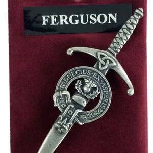 Ferguson Clan Crest Kilt Pin - Gaelic Themes Kilt Pin - Dulcius Ex ...